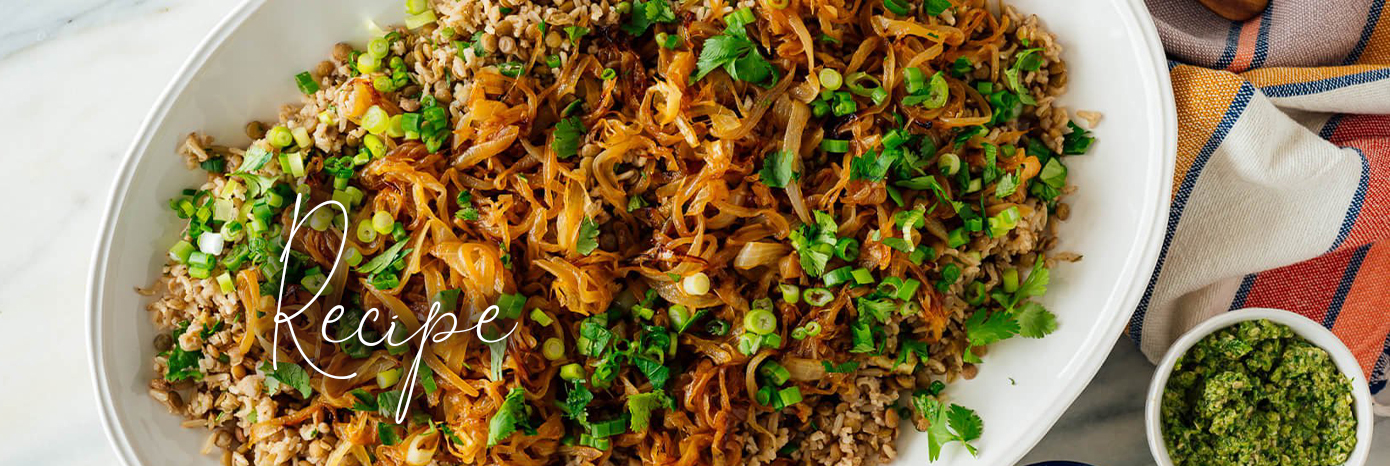 (Recipe) Mujadara (Lentils and Rice with Caramelized Onions